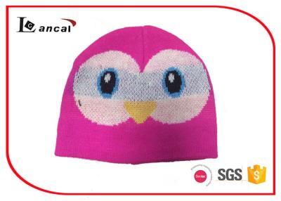 Cina L'acrilico di 100% tricotta la progettazione del jacquard dell'uccello del cappello del Beanie, signore tricotta i cappelli in vendita