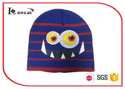 Cina L'inverno rosso dei ragazzi tricotta i cappelli, occhi del mostro il blu di applique che tricotta il Beanie in vendita
