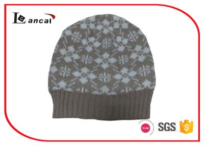 Cina L'inverno del bordo costolato tricotta il modello d'argento del fiocco di neve di Lurex dei cappelli, cappello tricottato del Beanie in vendita