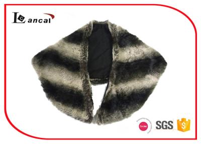 Cina Crema della banda e sciarpa nera di infinito della pelliccia del Faux degli adulti della sciarpa di Tippet della pelliccia del Faux in vendita