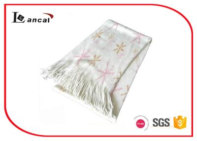 Cina Sciarpa molle bianca della maniglia degli adulti durevoli delle sciarpe di modo delle signore della stampa del fiocco di neve in vendita