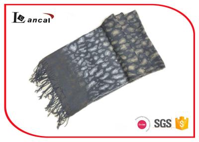 Cina Grande leopardo tessuto su misura dello scialle dell'involucro delle donne spazzolato con le nappe regolari in vendita