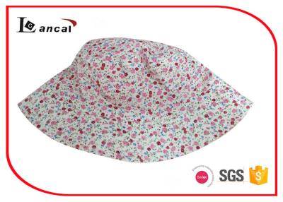 Cina I bambini hanno stampato il cappello del pescatore del rivestimento di rivestimento del cotone di rosa del cappello del secchio in vendita
