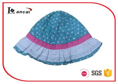 Cina Cappello del sole della stampa del punto del cappello del secchio delle donne verdi fresche con il nastro del grossgrain in vendita