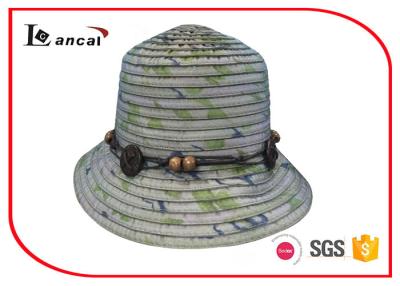 China Chapéus de palha largamente Brimmed frescos da cor grandes, chapéus de nylon da proteção de Sun da corda à venda