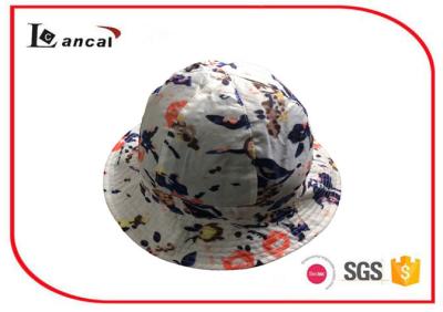 Cina Cappello floreale stampato floreale del secchio con il cappello reversibile della pioggia del rivestimento cachi del poliestere in vendita