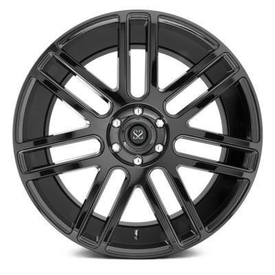 China Custom Size 22 Forged Rims Wheel With Matte Black Spoke Barrels For Luxury Car for sale