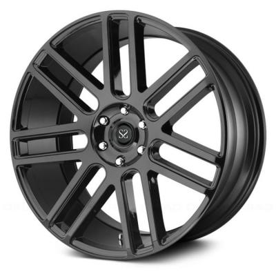 China Custom Size 22 Forged Rims Wheel With Matte Black Spoke Barrels For Luxury Car for sale