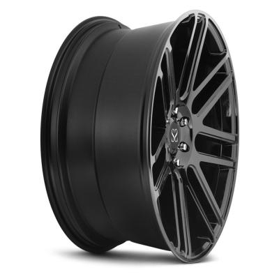 China Custom Size 22 Forged Rims Wheel With Matte Black Spoke Barrels For Luxury Car for sale