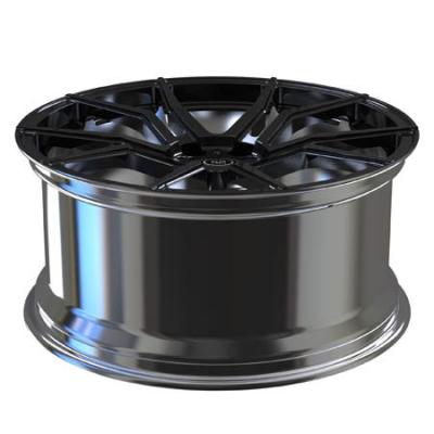 China Gloss black 1 piece alloy rims rs7 monoblock 21 inch 21x10 deep concave forged wheels for sale