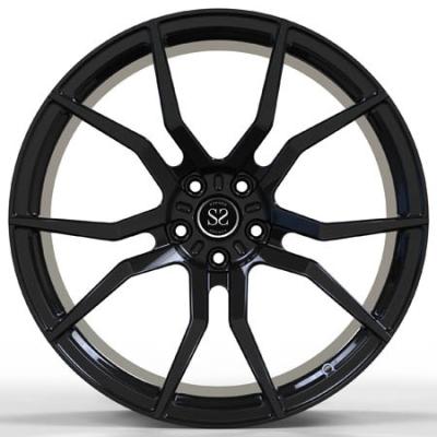China Gloss black 1 piece alloy rims rs7 monoblock 21 inch 21x10 deep concave forged wheels for sale