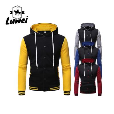 Cina Logo personalizzato Corrente alto contrasto di colore Felpa manica lunga Outdoor Bluzy Sweatshirts Maschi Hoodies con tasca in vendita