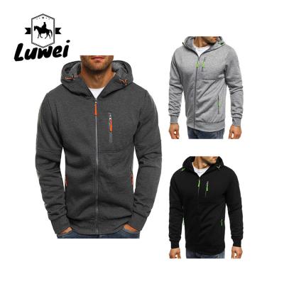 Cina Moletons tagliati Fitness con cappuccio Slim Fit Jogger Sweat-shirt Bluza Casual Zipper Sweatshirts Mens Outerwear Pullover in vendita