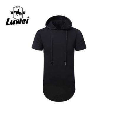 Cina Over Size Magliette a maglia Hip Hop Maschi Gimnastica Manica corta Abbigliamento di strada biancheria bianca Pullover lungo Maschi Cappuccino & Sweatshirt in vendita