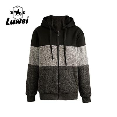 Cina Abbigliamento di strada ricamato Logo di cotone pesante String di tiro Cappuccine e felpe da uomo a maglia morbida con cerniera in vendita