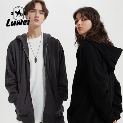 Cina Ingrosso Pullover a maniche lunghe a zip 350g 100% cotone abbigliamento maschile felpe e felpe in vendita