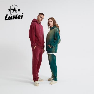 Cina Peso pesante cotone cotone poliestere fitness di base raccolto lavato semplice nero maglietta leggera abbigliamento da strada felpa con cappuccio in vendita