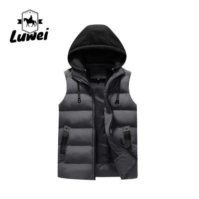 Cina Cappello staccabile senza maniche di lusso di alta qualità Cappello da carico uomo indossare in inverno utilità esterno giubbotto gilet in vendita
