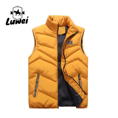 Cina Winter Classic Plus Size Top Clothes Zipper Spesso Utility Sleeveless Caldo Camicetta di cotone imbottito Vesti da uomo in vendita