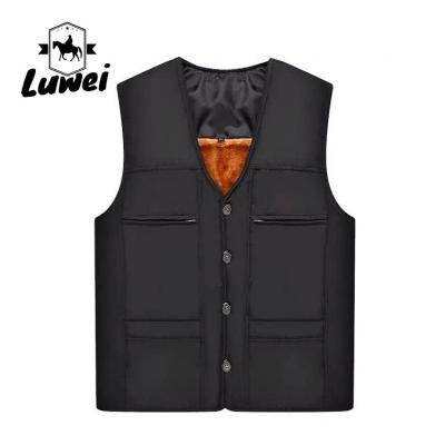 Cina Inverno Cina Oem Sacchetto del petto Cargo Abbigliamento di strada Caldo Utilità V-collo Camicia a maglia Fitness Top Vesti da pesca per uomini in vendita