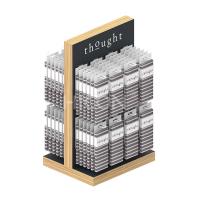 L'abitudine creativa visualizza lo scaffale di esposizione al minuto di legno bidirezionale del calzino