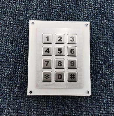 Cina tastiera irregolare del metallo di 12 chiavi per le serrature del controllo di accesso in vendita