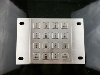 Cina tastiera numerica del metallo della disposizione 4x4 con 16 bottoni chiave piani in vendita