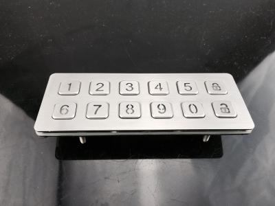 Cina tastiera numerica del metallo della disposizione più di alta qualità 6X2 con 12 bottoni chiave piani per controllo di accesso in vendita