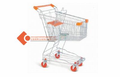 中国 小さいオレンジ色の冷たい鋼鉄買物車のアジア設計 販売のため