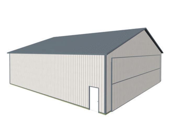 60'W x 60'L x 16'H Airplane Hangar Post Frame Building Material List at Menards®