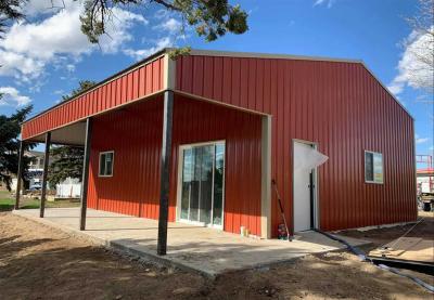 Fast Install Prefab Metal Warehouse Wind Resistance With Sandwich Panel Roof