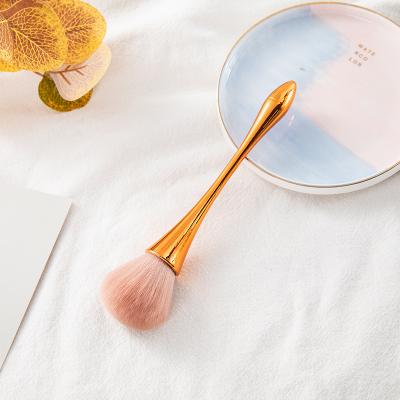 Cina Long Nail Art Brush Dust Remover Rose Gold Small Waist Handle Comfortable Design Customization Handle in vendita