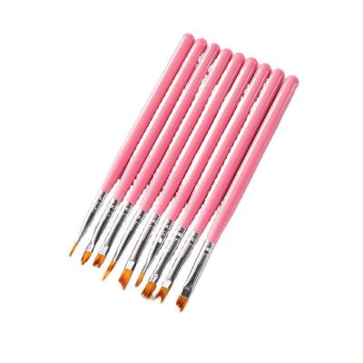 Cina Comfortable Wholesale Dust Removal Brush Metal Oval Flat Hot Pink Handle Gel Nail Paint Brushes in vendita