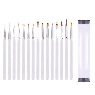 Cina Comfortable Transparent Acrylic Art Brush Set Horsehair Nail Brush Manicure Handle Factory Direct Selling in vendita