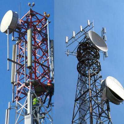 Cina Pressione di vento d'acciaio della torre delle Telecomunicazioni della saldatura ad arco 50m fino a 220km/H in vendita