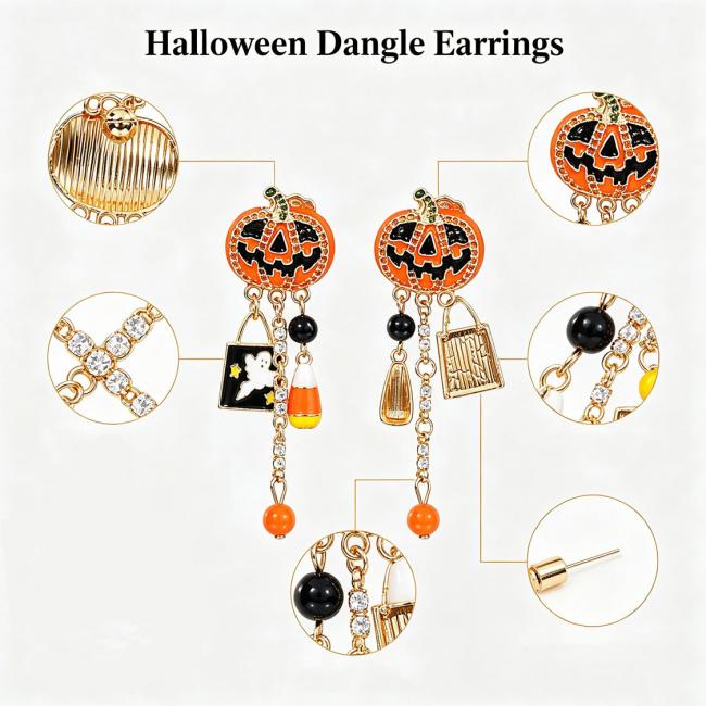 halloween dangle earrings
