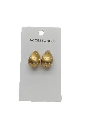 Cina Moda Orologio Dorato Orecchini a goccia di lacrime Forma di fragola Orecchini di acciaio inossidabile in vendita