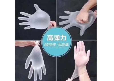 Cina Pulizia monouso della famiglia del PVC dei guanti medici eliminabili trasparenti del vinile in vendita