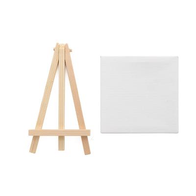 Cina 6*6 Mini tela con tela in legno di pino bianco bianco esteso Tavola di tela per bambini Dipinti Riducibile Avvolto in vendita