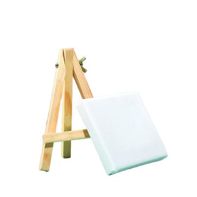 Cina 6*6 Mini tela con tela in legno di pino bianco bianco esteso Tavola di tela per bambini Dipinti Riducibile Avvolto in vendita