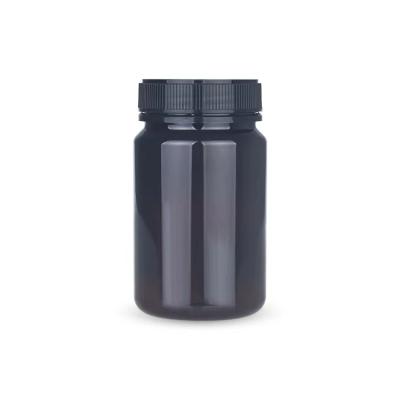 China Custom Cheap Price 200ml 350ml 500ml PET Plastic Packaging Vitamin Supplement Empty Pill Bottles Medical White Capsule Bottles for sale