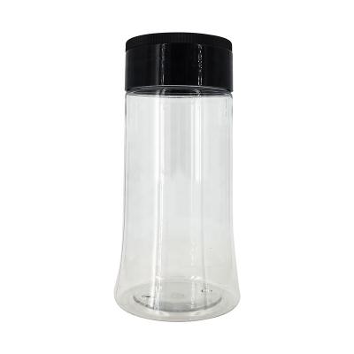 China Free Sample Cheap 280ml Plastic PET Seasoning Bottle Salt Pepper Herb Flavoring Spice Jars with Twist Cap for Kitchen Powder for sale