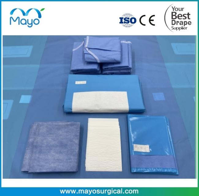 Disposable Surgical Cardiovascular Drape Pack for Cardiology use