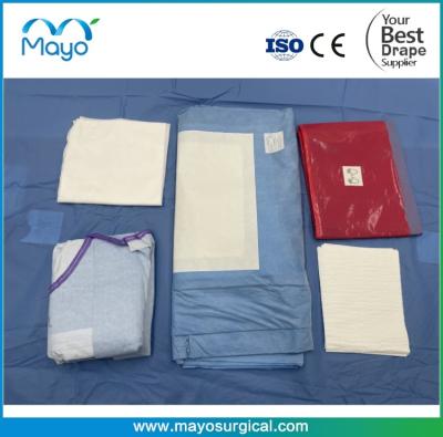 China Chirurgische keizersnede LSCS Drape Pack met versterkte C-sectie drape Te koop