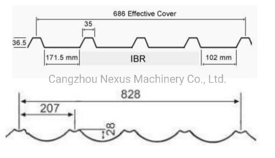 Zimbabwe Q-Tile Sheet Versatile Making Machinery Widespan Roof Step Tile Sheeting Roll Forming Machine