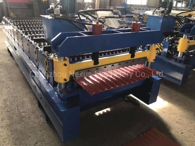 Corrugated Tile Building Material Galvanized Steel Sheet Roof Roll Forming Machine with Factory Price