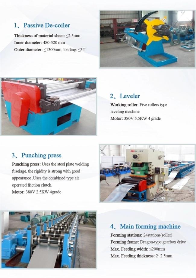High Speed Solar Photovoltaic Stents Stud Roll Forming Machine