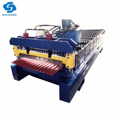 China Corrugated Tile Building Material Galvanized Steel Sheet Roof Roll Forming Machine with Factory Price for sale