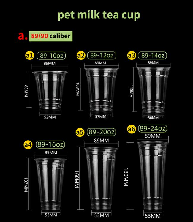 PET cup with beverage demonstration