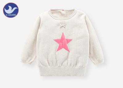 China Modelo que hace punto de Intarsia de la estrella de los suéteres del jersey de las muchachas de los géneros de punto de la primavera del algodón en venta